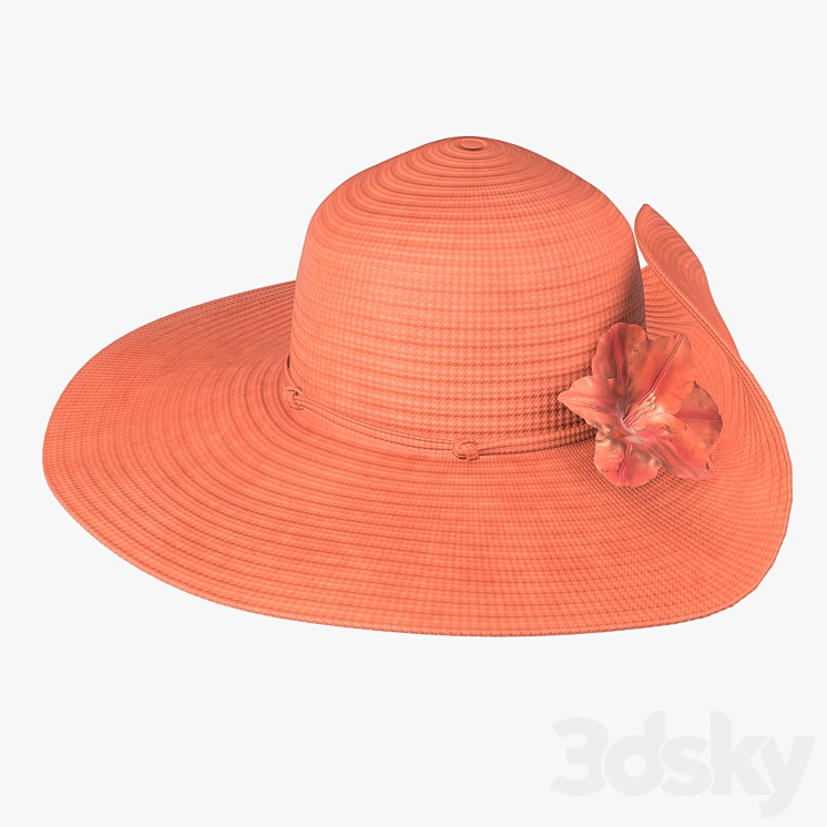 Floppy summer female woman hat 02 - Сlothes and Footwear - 3D model