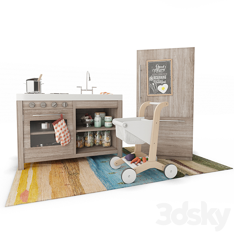 Pottery Barn Charlie Kitchen Collection - Toy - 3D model
