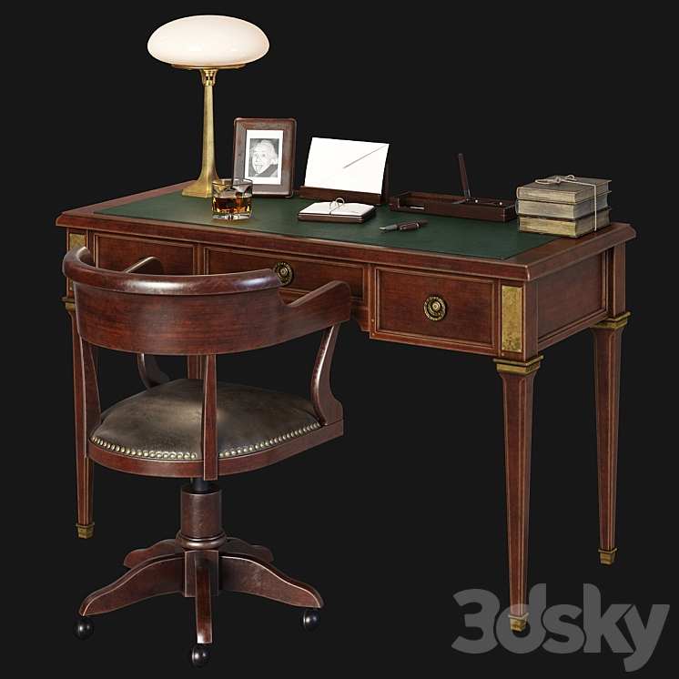 20th Century Writing desk - Office furniture - 3D model
