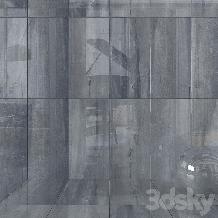 Wall Tiles Evolution Carbon - Tile - 3D model