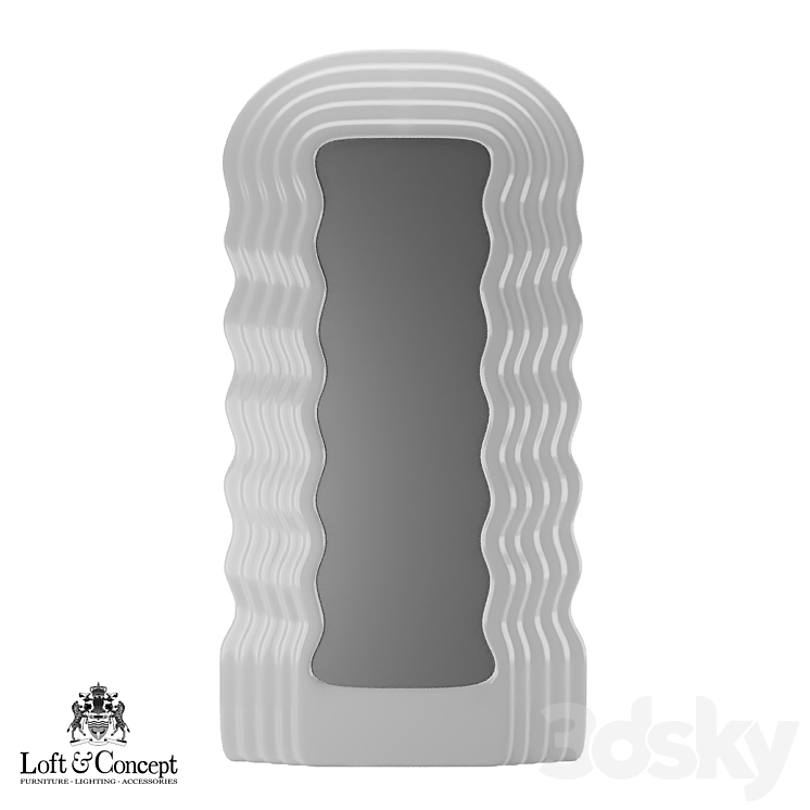 Floor mirror Sea Waves "Loft concept" - Mirror - 3D model