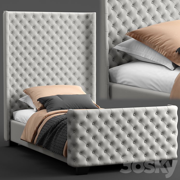 Single bed 4 - Bed - 3D model
