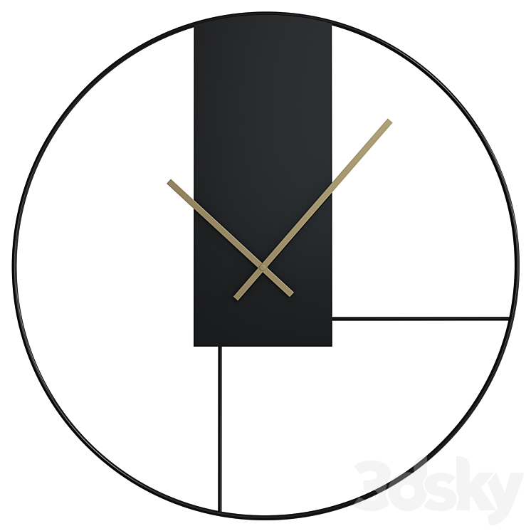 Clock outline - Watches & Clocks - 3D model