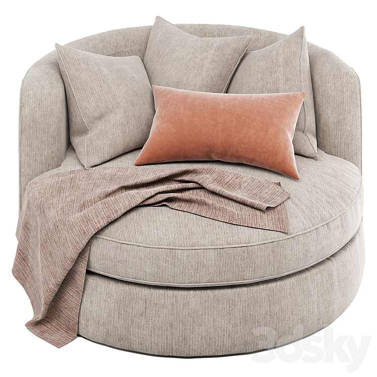 Cozy Reading Nook Chair - Arm chair - 3D model