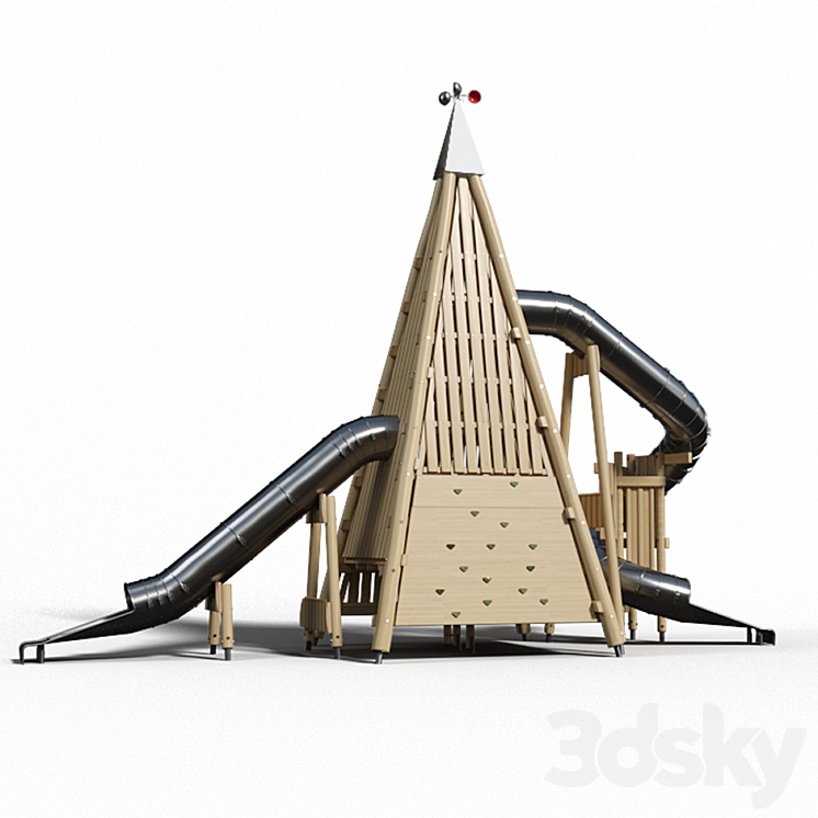 Children's game Pyramid complex - Playground - 3D model