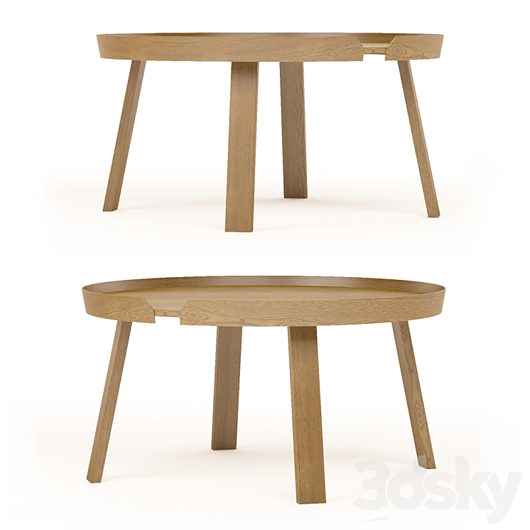 Muuto Oak Coffee Table - Table - 3D model