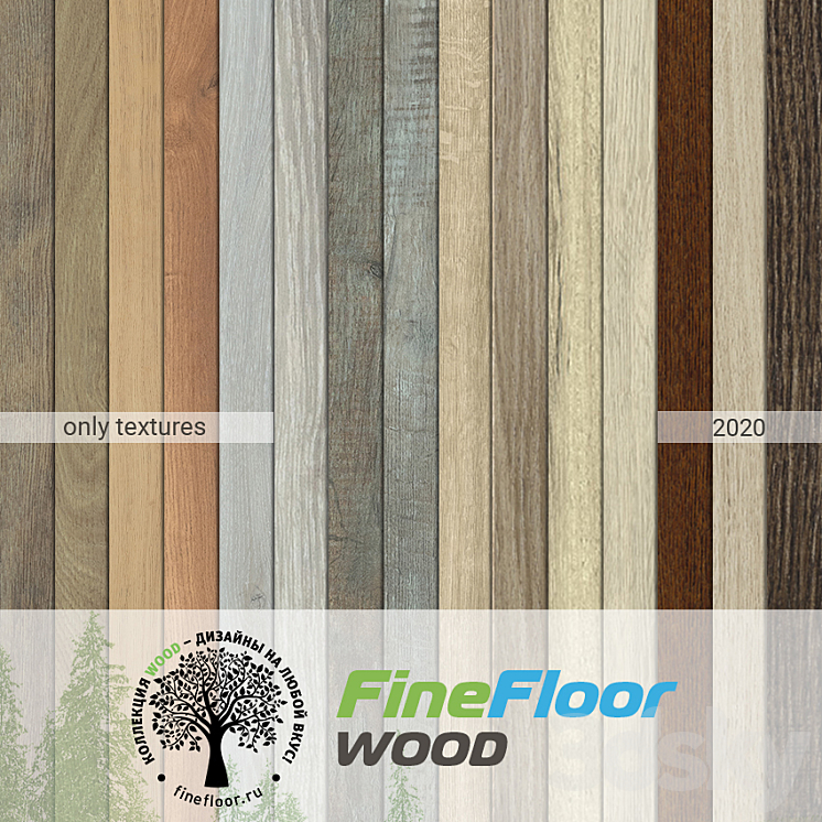 Fine Floor WOOD Collection - Floor coverings - 3D model