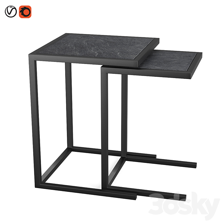 Proximity Nesting Tables - Table - 3D model