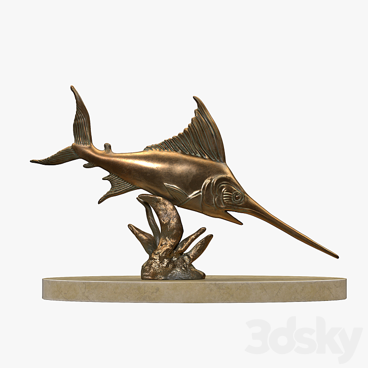 Figurine "Sword-fish" - Sculpture - 3D model