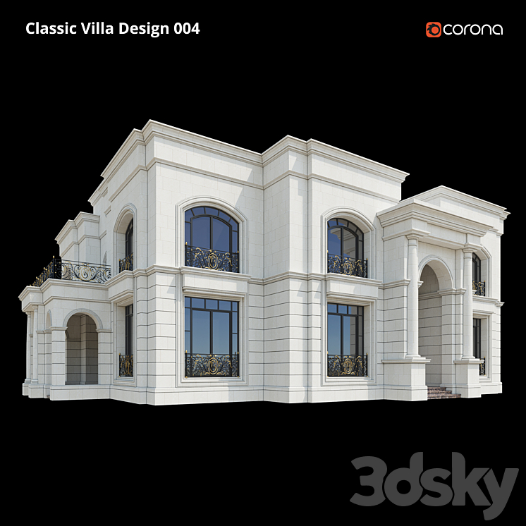 Classic Villa Design 004 - Building - 3D model