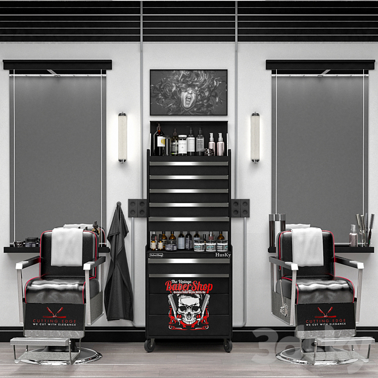 JC Barber Shop 5 - Beauty salon - 3D model