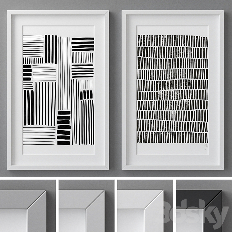 Photo Frames Set 302 - Frame - 3D model