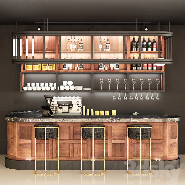 Restaurant bar - Restaurant - 3D model