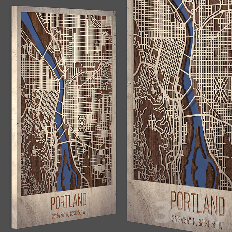 Portland master plan model - Frame - 3D model