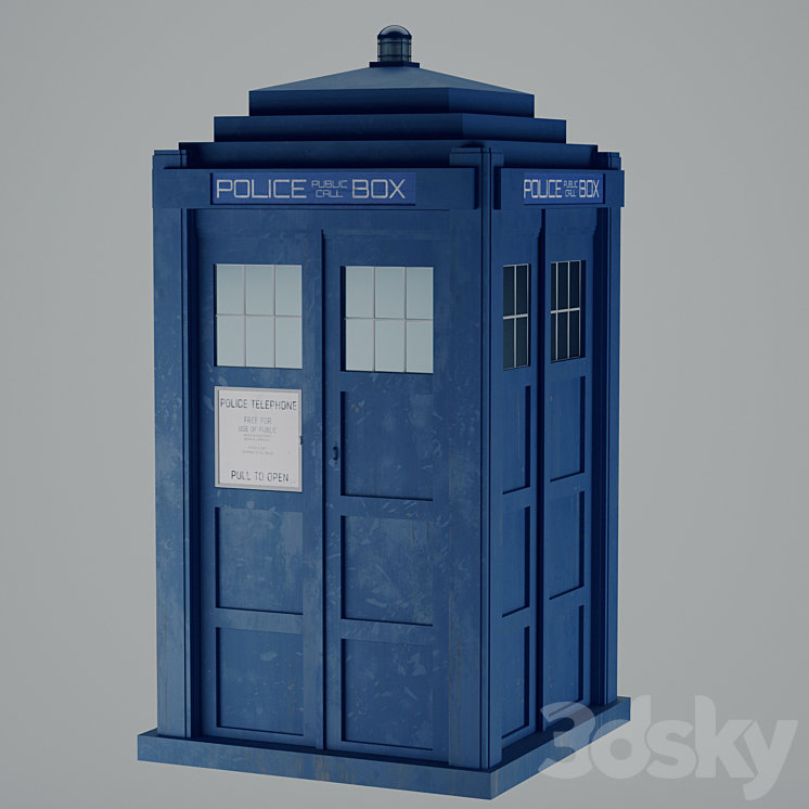 Police box - Urban environment - 3D model