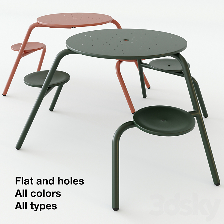 Picnic Table Extremis Virus - Urban environment - 3D model