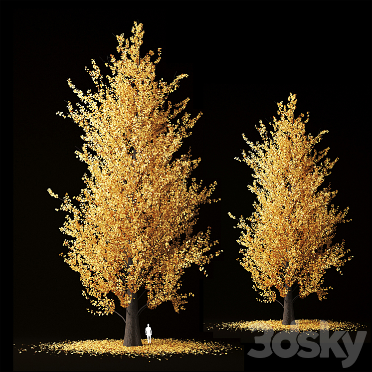 Golden ash tree - Tree - 3D model