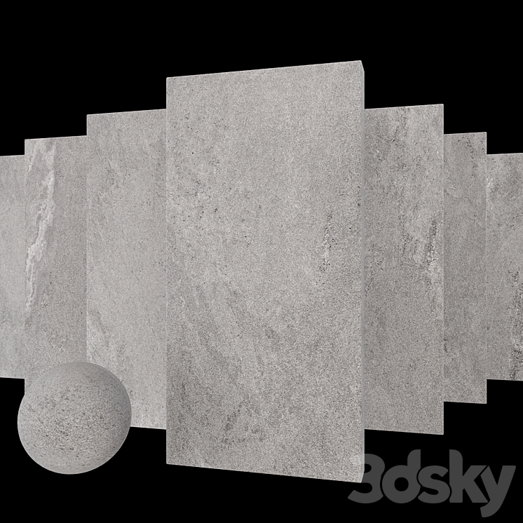 Stone Set Tierra Gray Set 1 - Tile - 3D model