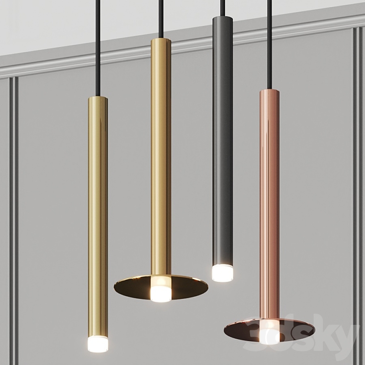 Grok candle pendant lamps - Pendant light - 3D model