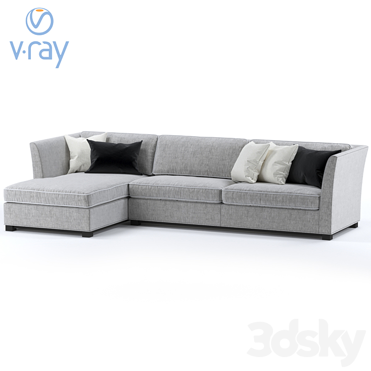 Slettvoll Cordian modulsofa type2 - Sofa - 3D model