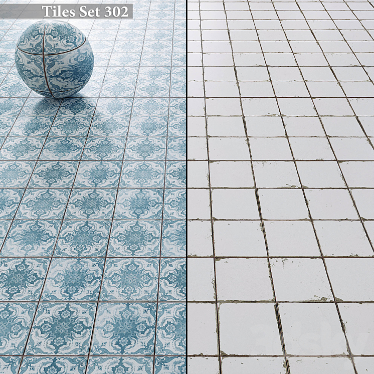 Tiles set 302 - Tile - 3D model