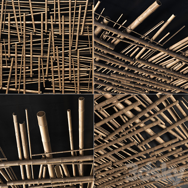 Bamboo ceiling decor tiki bar / Bamboo ceiling tiki bar - Other ...