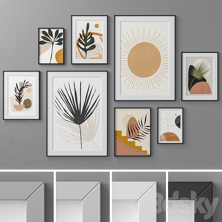 Photo Frames Set 374 - Frame - 3D model