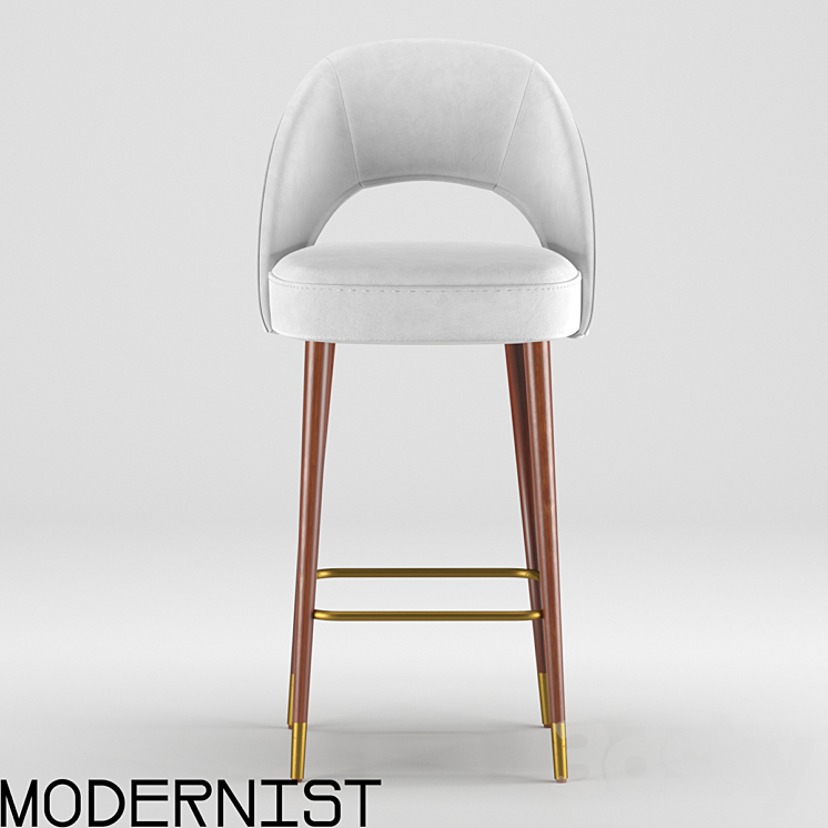 OM Bar stool Mark Wood NF - Chair - 3D model