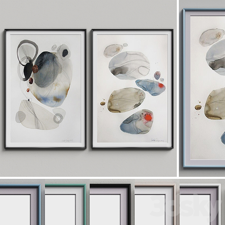 Nice Picture Frames Set 137 - Frame - 3D model