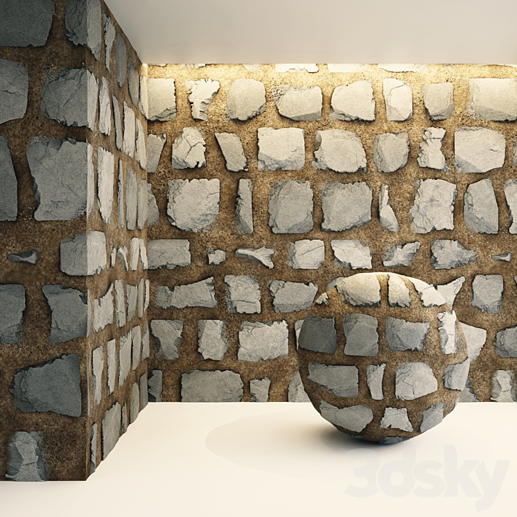 Ground & Wall Tiles 24 - Stone - 3D model