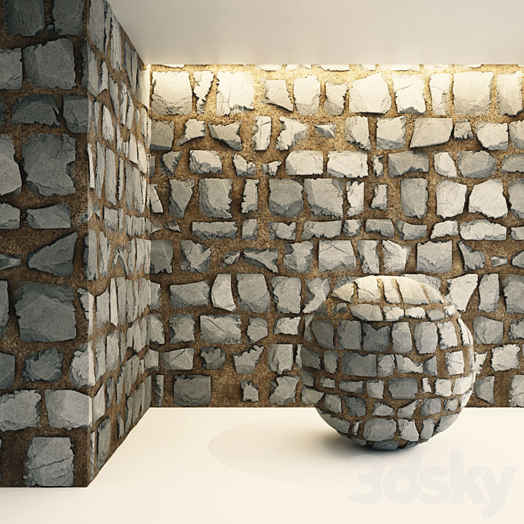 Ground & Wall Tiles 25 - Stone - 3D model