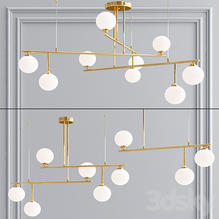 Technum Chandelier collection - Pendant light - 3D model