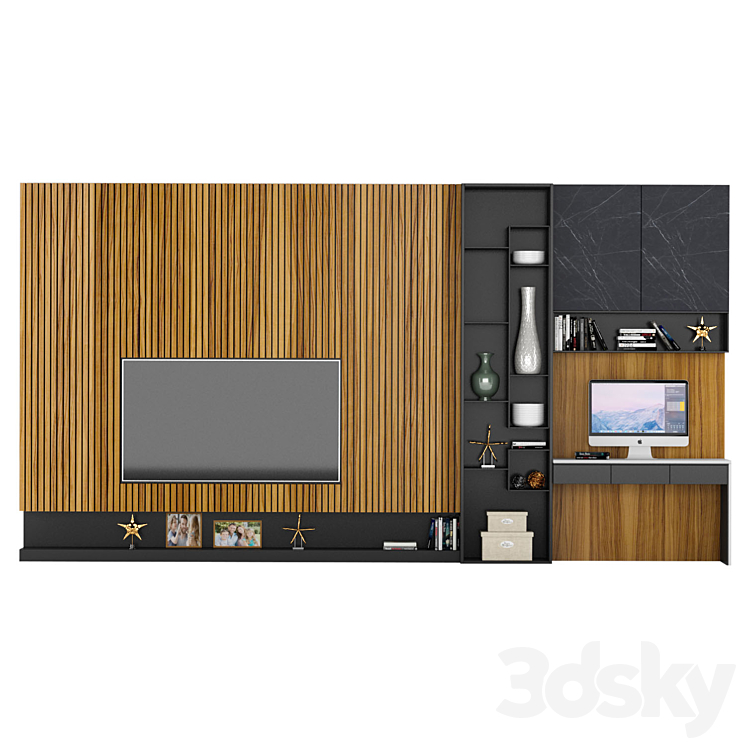 tv set_003 - TV Wall - 3D model