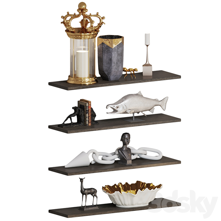 Global Views decoration set 3 - Decorative set - 3D model
