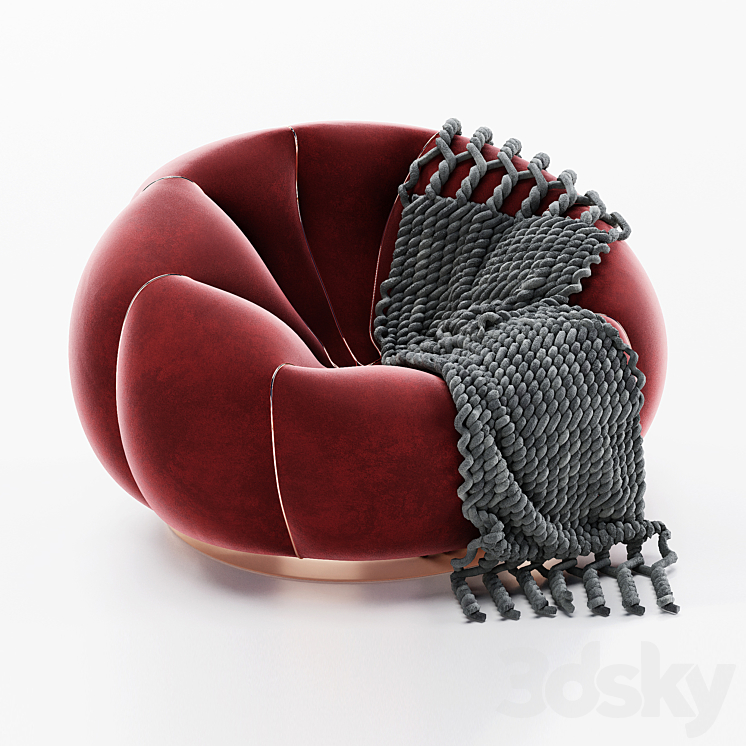 Pierre Paulin Alpha Club chair - Arm chair - 3D model