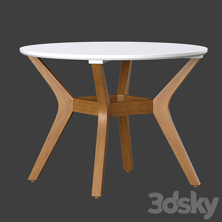Round dining table - Table - 3D model