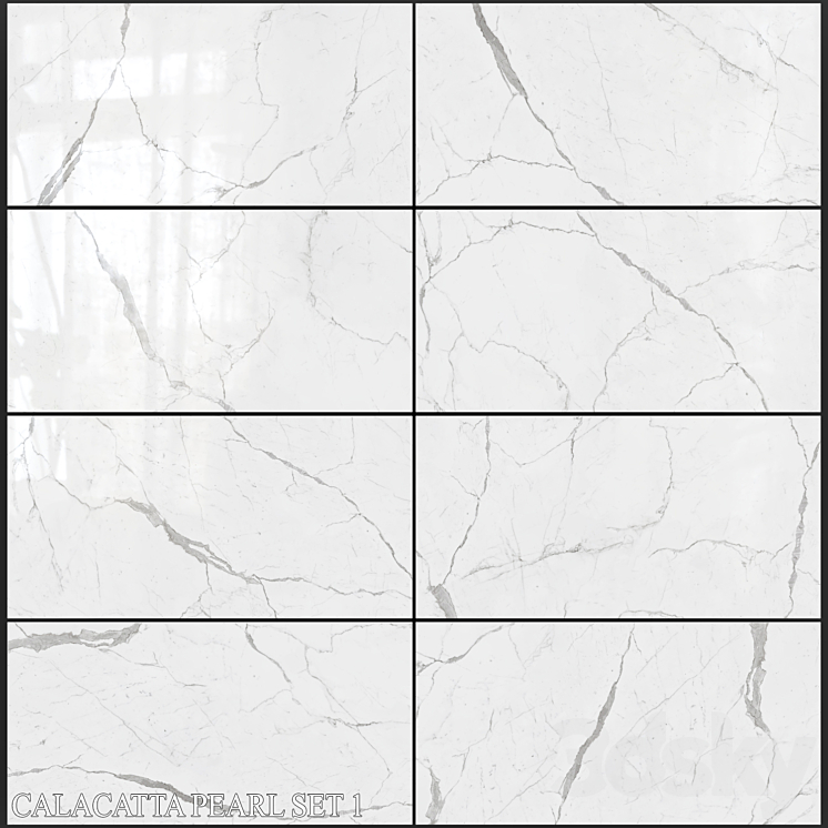 Decovita Calacatta Pearl 600x1200 Set 1 - Tile - 3D model