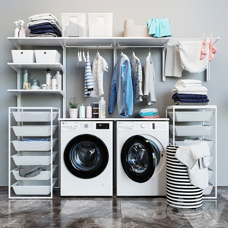 IKEA wall-mounted unit Algot 14 ikea BOAXEL БОАКСЕЛЬ / washing machine ...