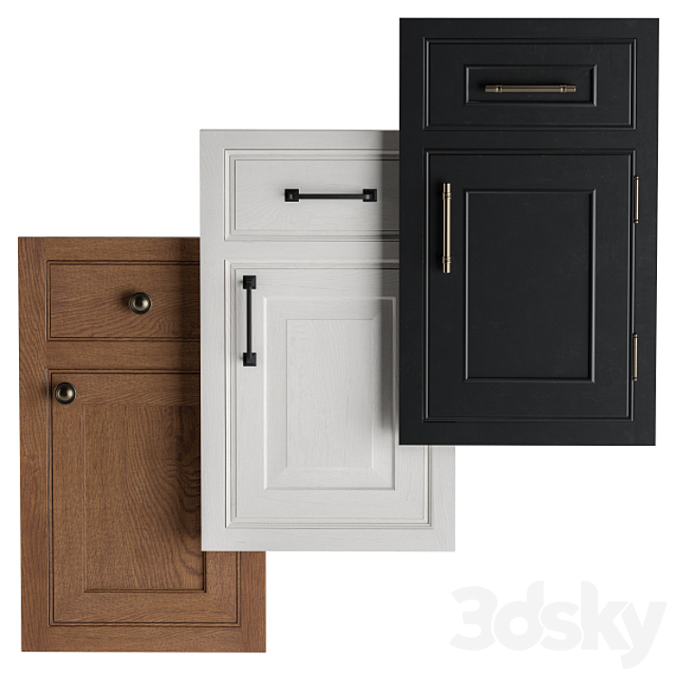 Cabinet Door Set 04 - Kitchen - 3D model