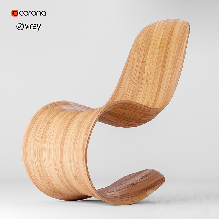 Curved chair wood store