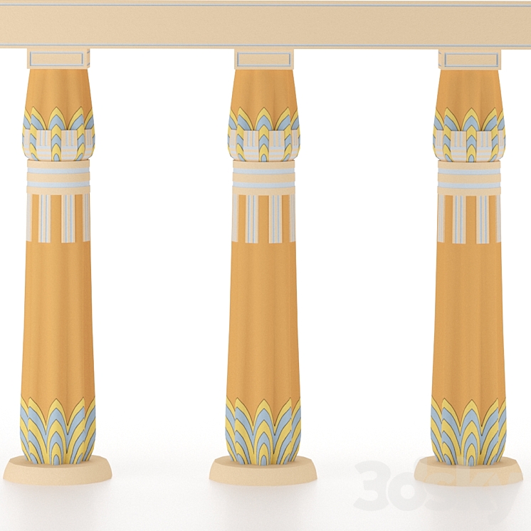 EGYPT Pharaonic column - Facade element - 3D model