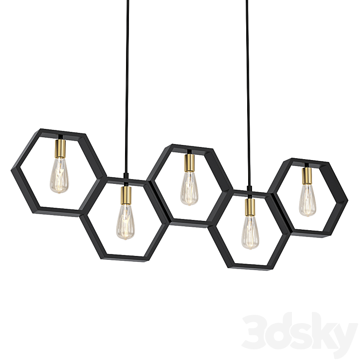 Jarrell 5 - Pendant light - 3D model
