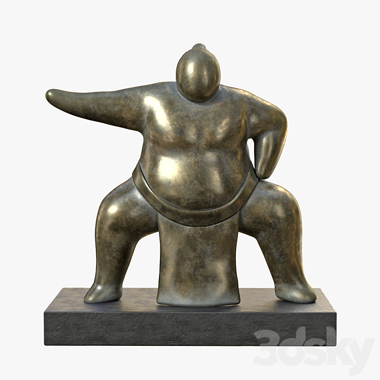 Figurine "Sumo wrestler" - Sculpture - 3D model