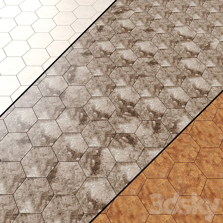 Emser Tile Newberry 3 types - Tile - 3D model