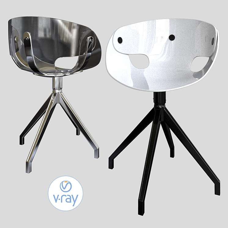 Tonnon fl-t polycarbonate chair - Chair - 3D model