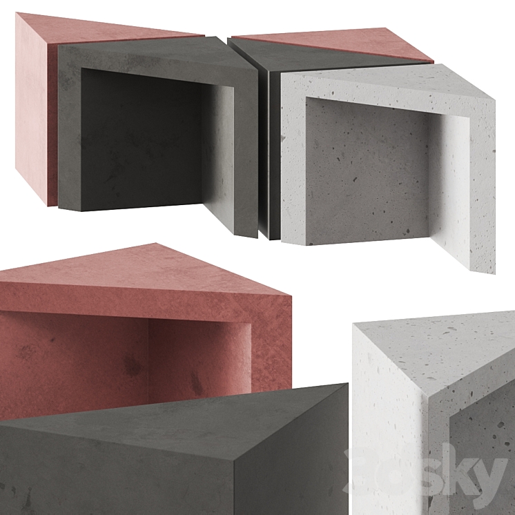 AtelierB Triangle Coffee Tables - Table - 3D model