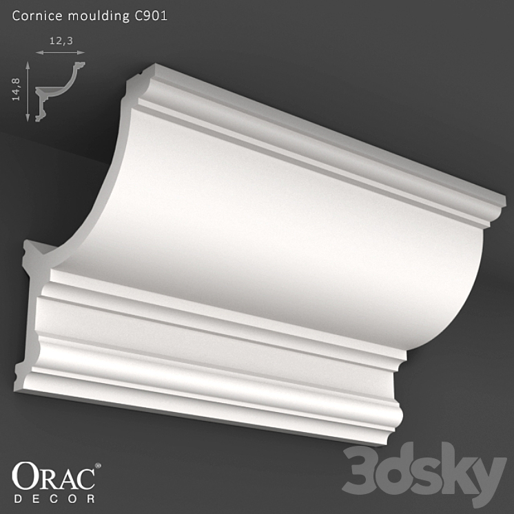 OM Cornice Orac Decor C901 - Decorative plaster - 3D model