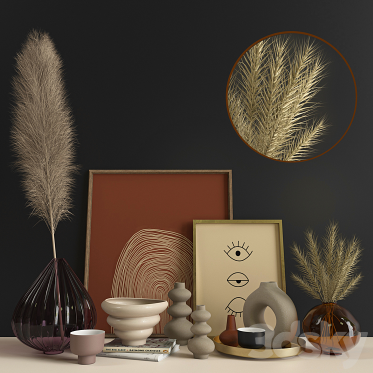 set 02 - Decorative set - 3D model