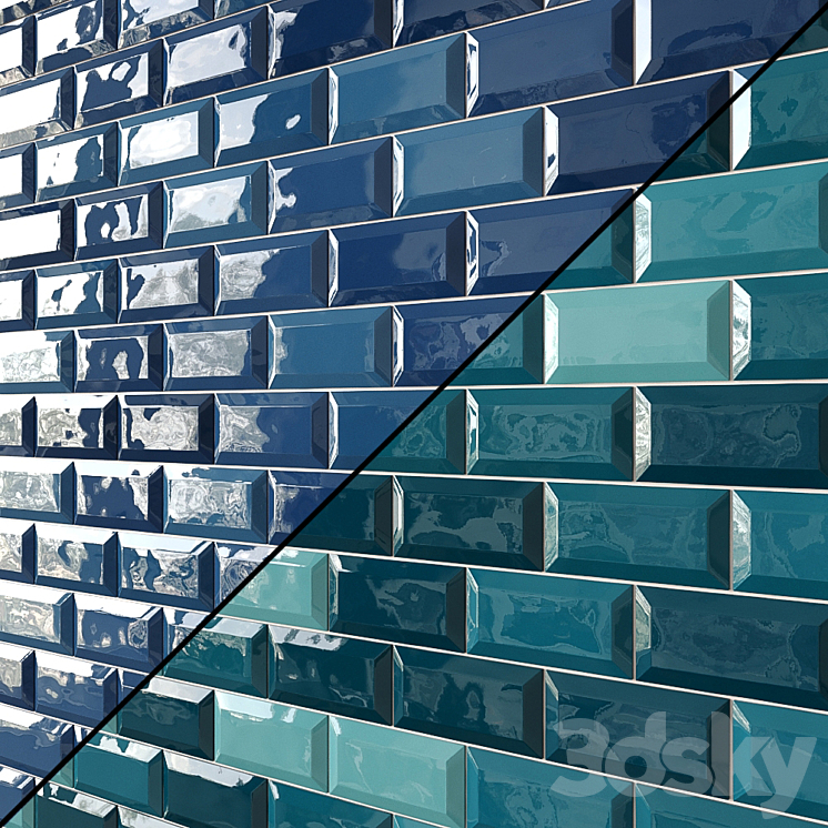 British Ceramic Tile Victorian Metro 9 types - Tile - 3D model