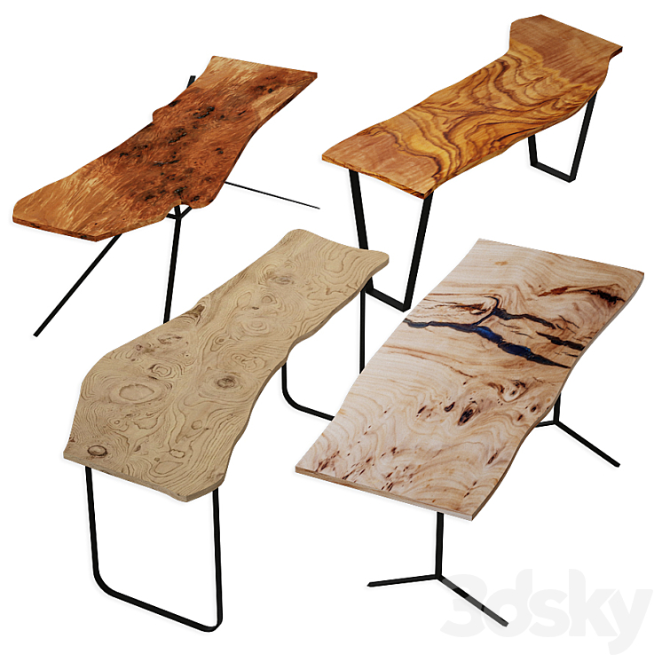 Slab Tables Set 3 - Table - 3D model